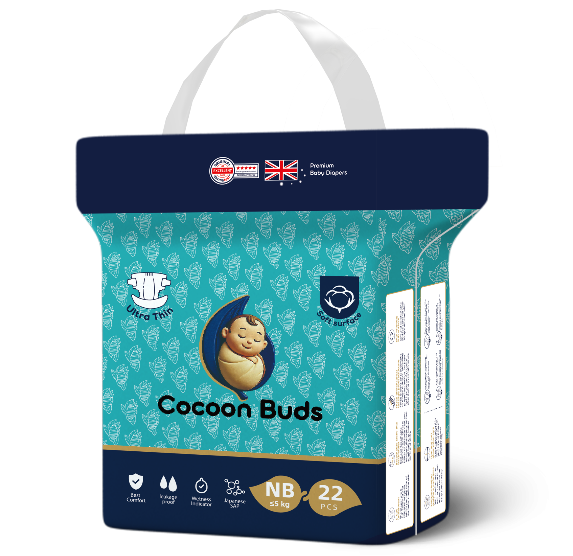 CocoonBuds Baby Diapers_NB- Evergreen Kid Zone